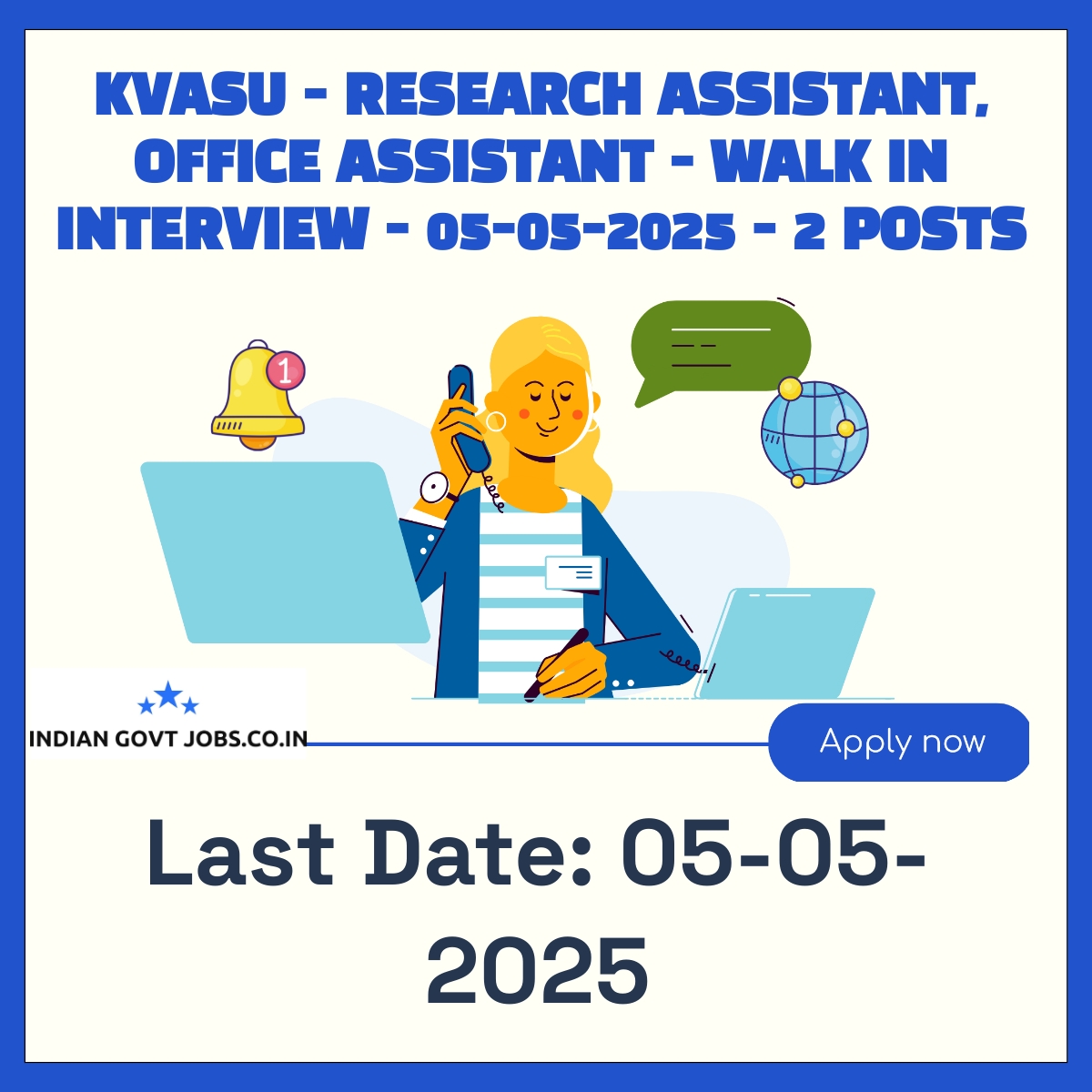 KVASU - Research Assistant, Office Assistant - Walk in Interview - 05 ...