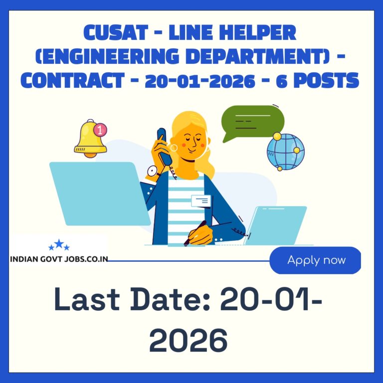 Line Helper (Engineering Department) Jobs - Indian Govt Jobs