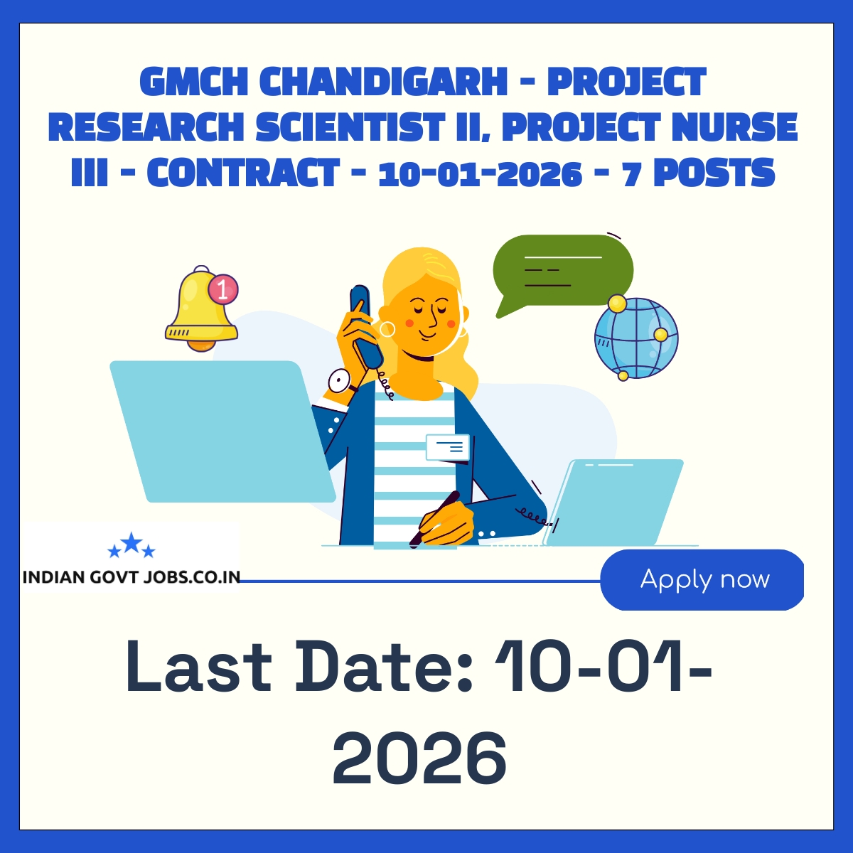 GMCH Chandigarh - Project Research Scientist II, Project Nurse III ...